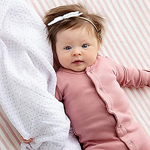 Ely's & Co. Cotton Muslin Swaddle Blanket 1-Pack — 100% Cotton Muslin Extra-Large Swaddle Blankets (47” x 47”) Printed (Pink Pin Dot)