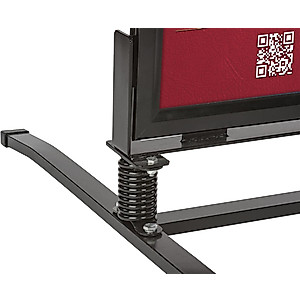 Displays2go 24 x 36 Inch Sidewalk Sign, Waterproof, Snap Frame, Spring Base, 2 Sided, Black (OWS2436B)