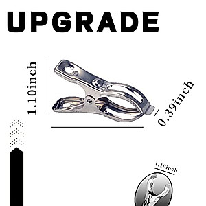 160 PCS Greenhouse Clips, Stainless Steel Garden Clips Anti-Wind, Have a Strong Grip to Hold Down The Shade Cloth or Plant Cover on Garden Hoops or Greenhouse Hoops