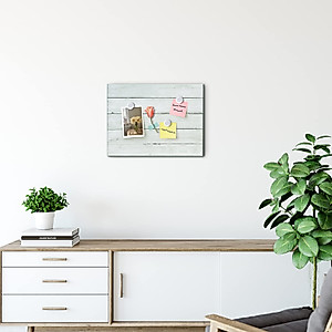 Aitakatta Wooden Planks Print Magnetic Surface Dry Erase Board, 12 x 16 inches Decorative White Board for Wall with Design, Frameless Dry Erase Board for Wall（Plank,4030,1pc）