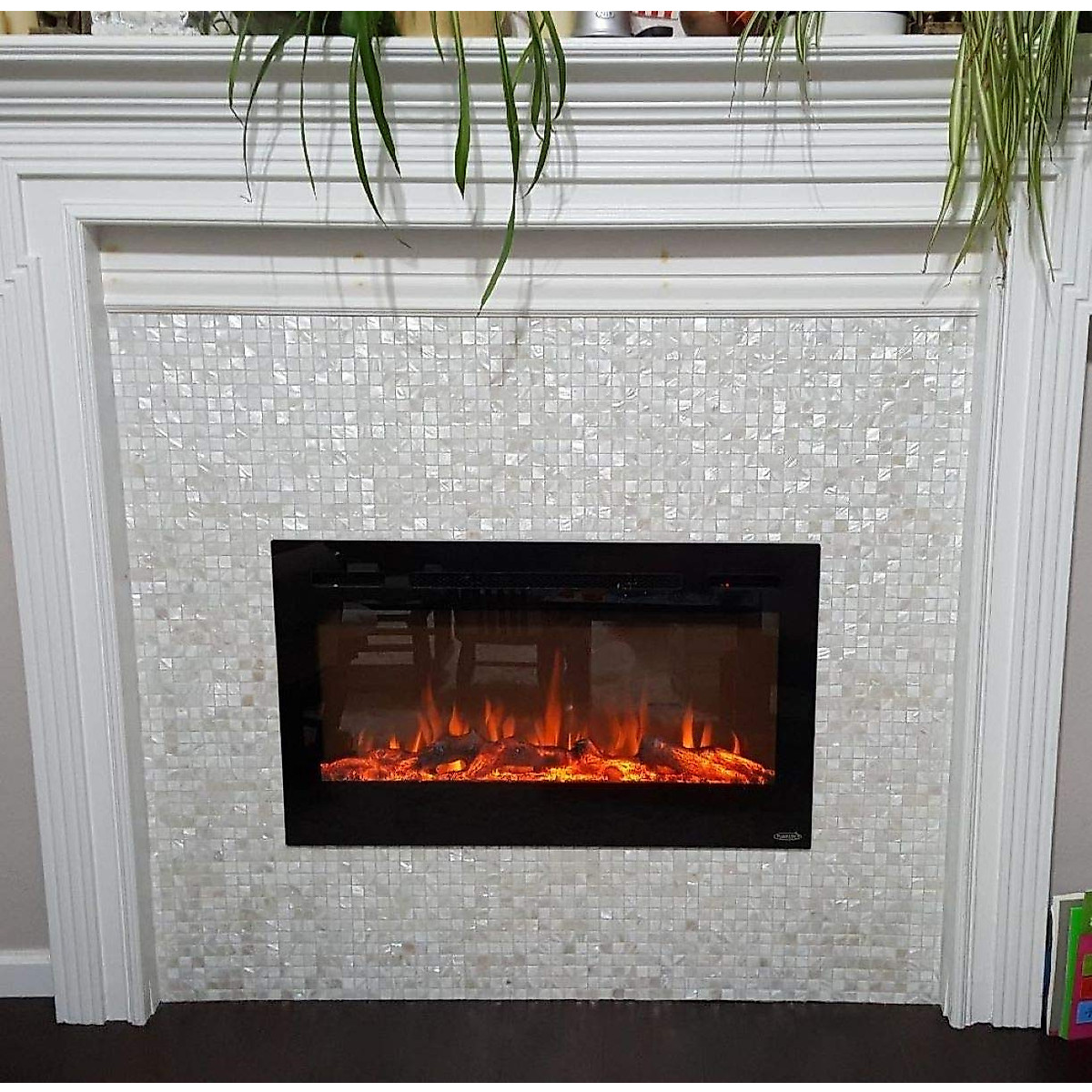 Art3d 10-Pack Oyster Mother of Pearl Square Shell Mosaic for Kitchen Backsplashes, Bathroom Walls, Spa Tile, Pool Tile