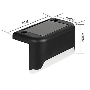 4pcs Solar Deck Lights, LED Outdoor Step Lights Waterproof Garden Lamps, Home Decorative Wall Mount Lamps Fence Post Lighting Fittings for Stairs Step Fence Yard Pathway