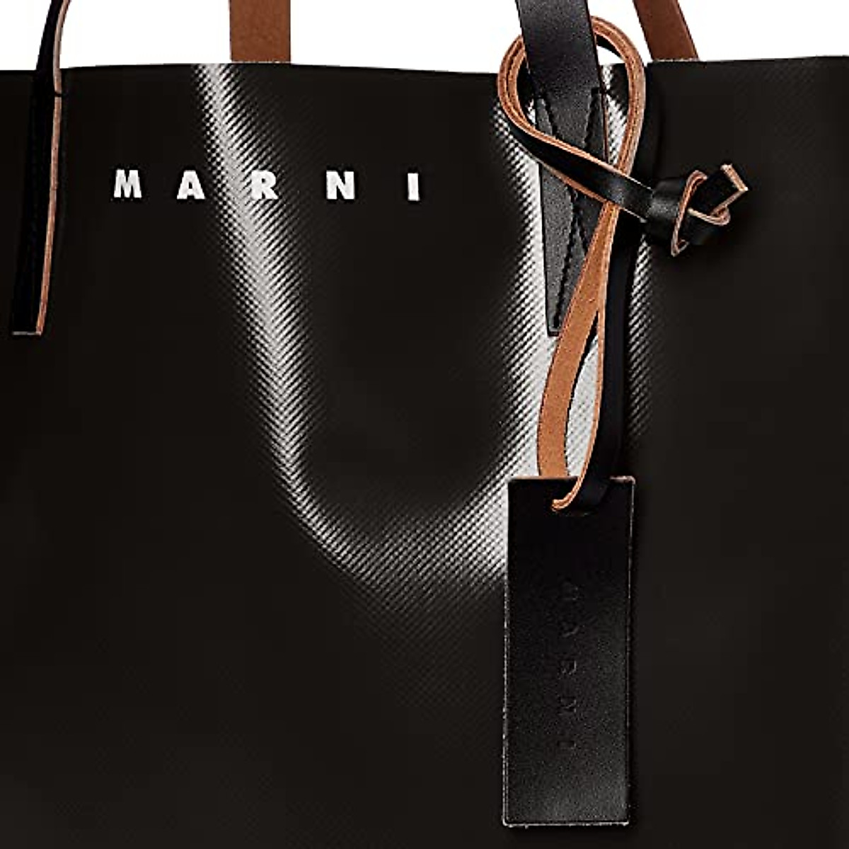 Marni SHMQ0000 SHOPPING BAG Tote Bag, Black + Royal+Black