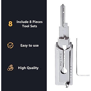 Stainless Steel 𝗠𝗮𝘀𝘁𝗲𝗿 𝗞ē𝘆 𝗗𝗲𝗰𝗼𝗱ē𝗿, 2-in-1 𝗠𝗮𝘀𝘁𝗲𝗿 𝗞ē𝘆 Decoder, 𝗠𝗮𝘀𝘁𝗲𝗿 𝗞ē𝘆 Decoder L-o-c-k - 𝗣𝗶𝗰𝗸𝗶𝗻𝗴 Kit Tool- SS001- SS002 (SS002 Pro)