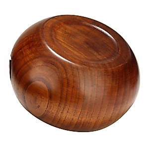 Freyamall Wooden Yarn Bowl with Holes Holder Handcrafted Knitting Yarn Needlework Crochet Storage Organizer, Perfect for Mother's Day!