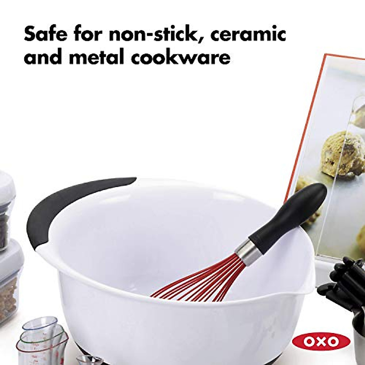 OXO Good Grips 11-Inch Silicone Balloon Whisk - Red