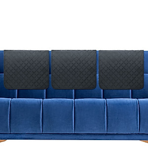 Moukeren 3 Pieces Recliner Headrest Protector Headrest Cover for Recliner Chair Sofa Covers Couch Chair Head Protector for Sofa Furniture Protectors(Gray)