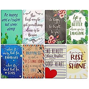 Set of 8 Inspirational Notebooks, 5x8 Bulk Journals with Motivational Quotes for Women, Teacher Appreciation Gifts Bulk (40 sheets/80 Pages)
