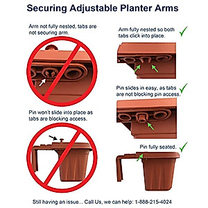 Apollo Exports International 24" Adjustable Railing Planter, Black