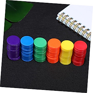 TOYANDONA Wide-application Counting Chips Bingo Chips Poker Chips Set 180pcs Acrylic Discs Math Learning Toys Party Favors