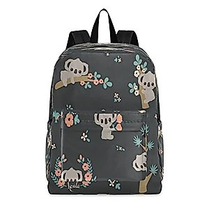 Lightweight School Backpack Koala Bookbag Schoolbag Casual Daypack for Travel with Bottle Side Pockets