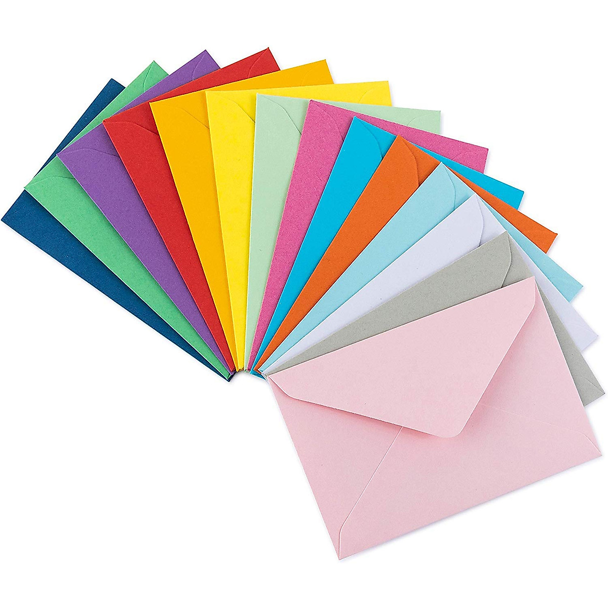 140 Mini Envelopes 14 Assorted Colors, Gift Card, Business Card Envelopes 4"x 2.7"