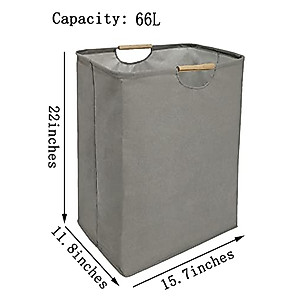 QKELIM Large Laundry Hamper Tall Storage Basket Organization Bin box for Toys Clothes in Laundry Room Bedroom Bathroom College Dorm for Adults Kids