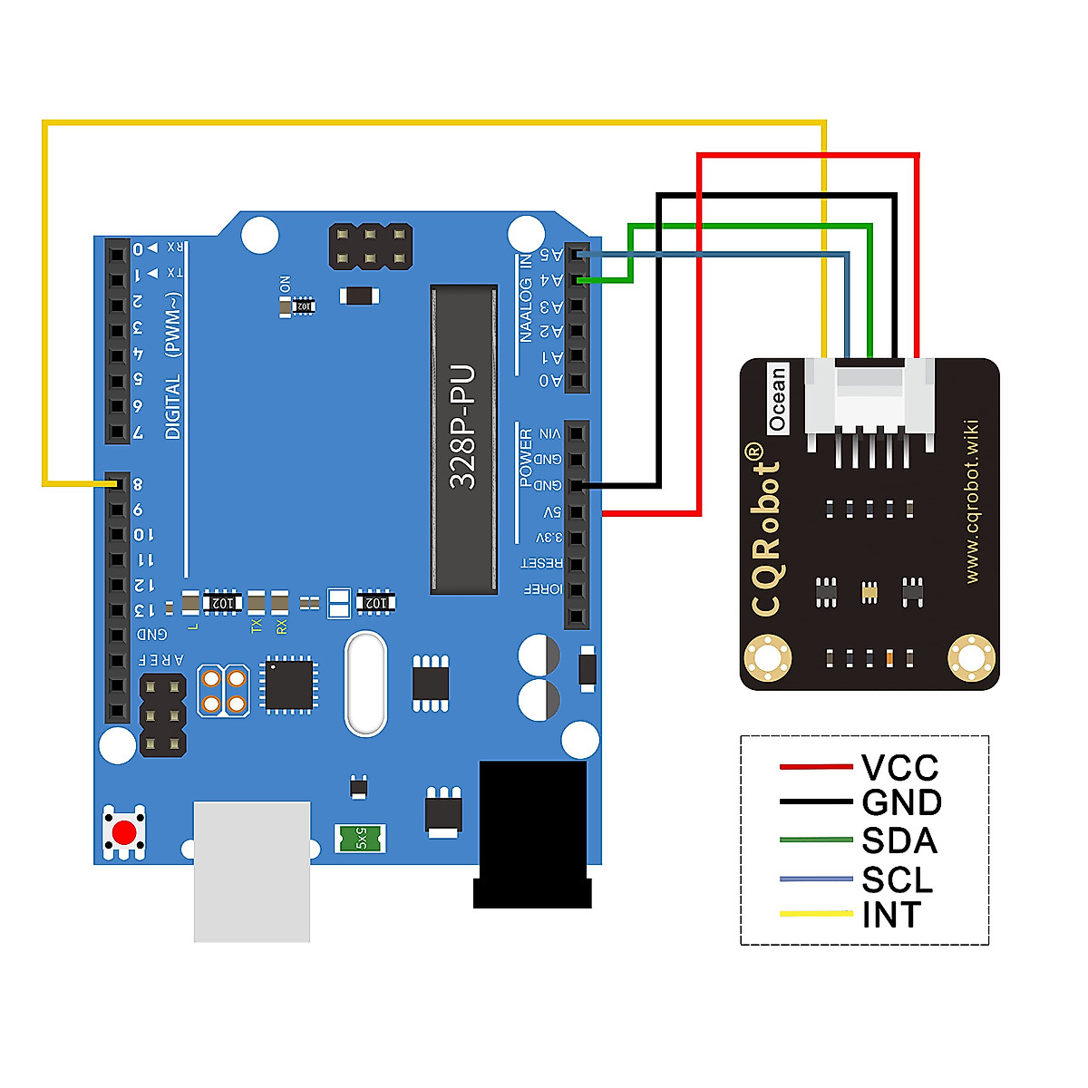 CQRobot Ocean: TSL25911FN Ambient Light Sensor Compatible with Raspberry Pi, Arduino, STM32. 0 to 88000Lux Detection Range, 600M: 1 Wide, for Industry, Mobile Phone, Computer, Lighting, GPS, etc.