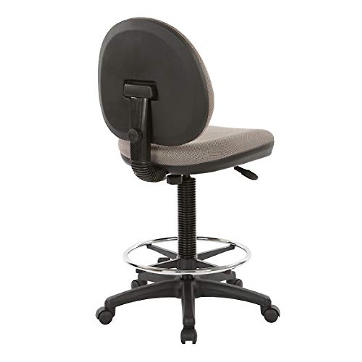 Office Star DC Series Drafting Chair with Sculptured Seat and Back, Built-in Lumbar Support and Adjustable Foot Ring, Diamond Gold Dust Fabric