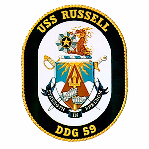 CafePress USS Russell DDG 59 Navy Ship Stainless Steel Trave 20 oz. Insulated Stainless Steel Coffee Tumbler