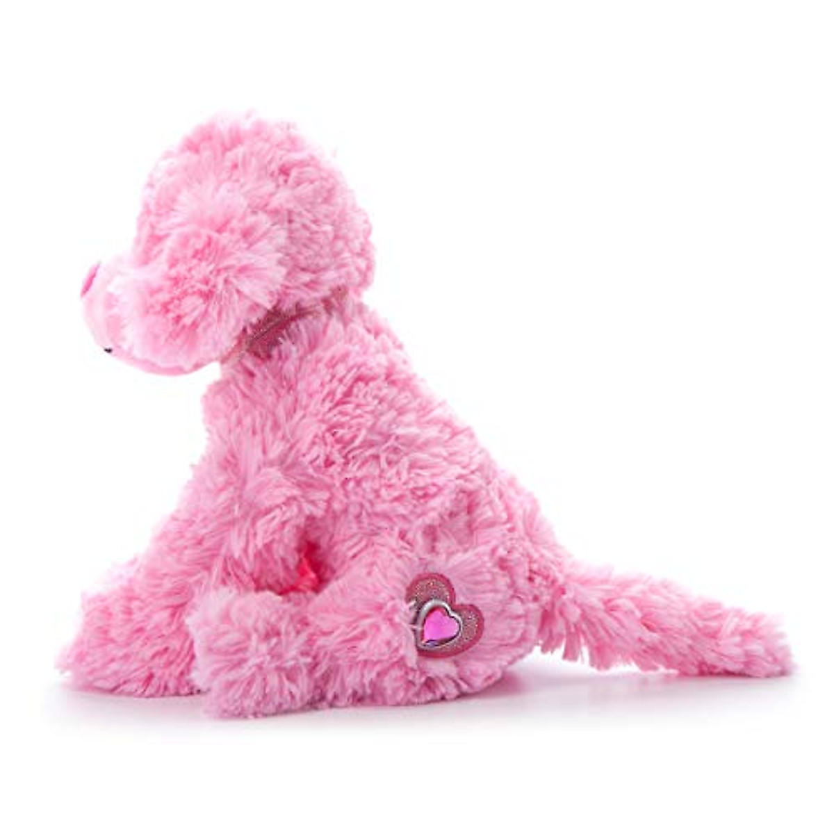 The Petting Zoo Scruffy Dog Stuffed Animal, Gifts for Girls, Pink Dog Plush Toy 9 Inches