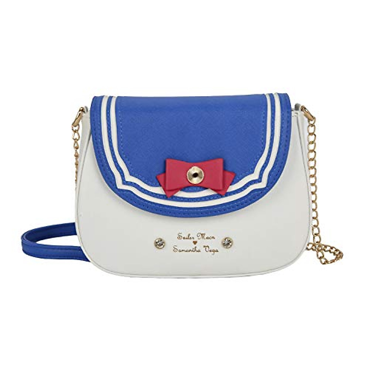 Sunwel Fashion Kawaii Anime Sailor Moon inspired Cosplay Purse Bow Chain Shoulder Crossbody Bag (blue)