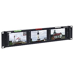 WW WOHLER RM-2350W-3G Triple 5.0″ LCD Video Monitor, 3G/HD/SD-SDI, Composite, HDMI, Audio/Video Metering, 2RU