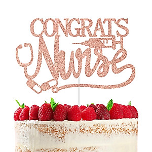 Congrats Nurse Cake Topper, Future Nurse/Congrats RN BSN FNP LPN Cake Decor, Class of 2025 Nursing School Survivor Graduation Party Decorations