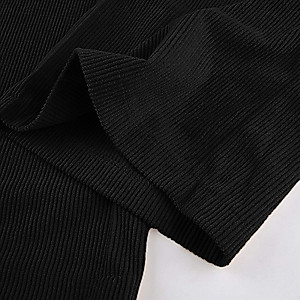 Bravetoshop Women's Wide Leg Pants Regular Fit Casual High Waist Floor Length Trousers Y2K Fashion Streetwear (Black,XL)