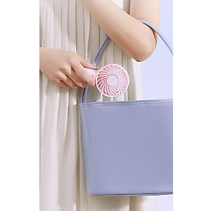 Kangheshun Mini Portable Fan,Rechargeable Travel Fan,3 Speed Small Handheld Fan,Personal Battery Operated Fan with USB C for bedroom,office,Girl,Lady