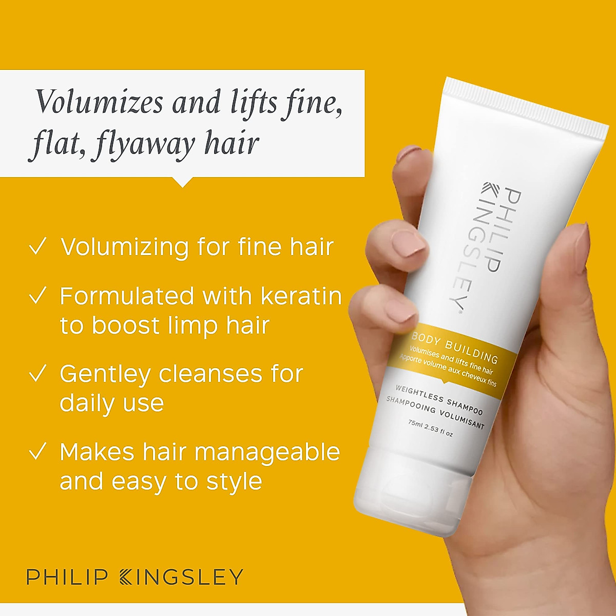 Philip Kingsley Haircare Body & Volume Travel Set, Body Building Shampoo and Conditioner Volumizing for Fine Limp Flat Fly Away Hair, Deep-Conditioning Hair Mask, Adds Volume and Shine