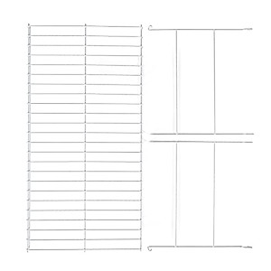 Rubbermaid Universal Closet 24 Inch Long Durable Steel Custom Wire Hanging Added Storage Shelf Accessory, White (2 Pack)