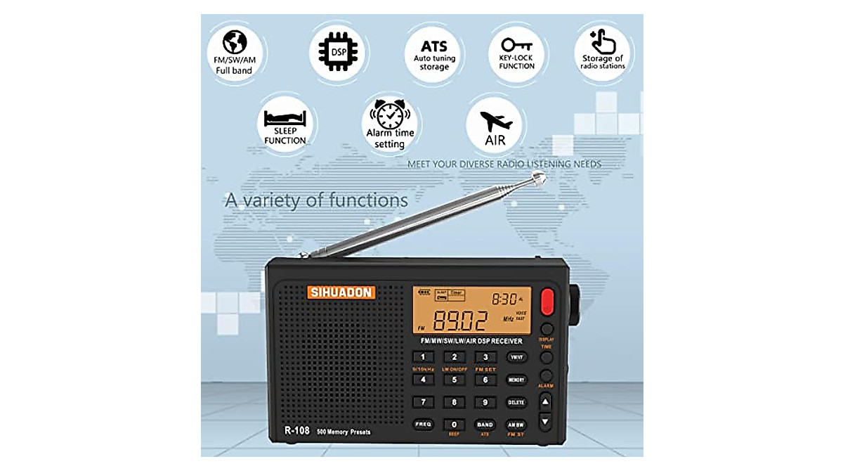 Portable RADIWOW R108 Radio for Travel & Enjoyment | Full Spectrum AM ...
