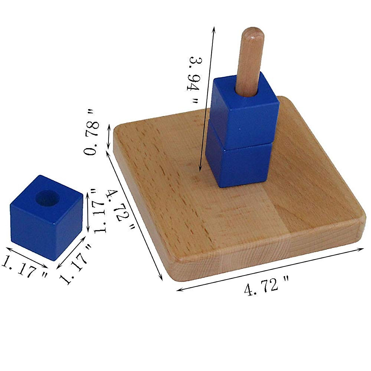 Kghios Montessori Infant Toys Materials for Toddlers 6 Months-1-2 Year Old Babies Infant & Toddler Materials Discs on Horizontal Dowel 4 in 1