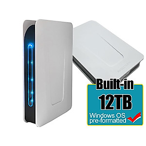 Avolusion PRO-T5 Series 12TB USB 3.0 External Hard Drive for WindowsOS Desktop PC/Laptop (White) - 2 Year Warranty