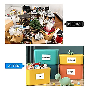 MaxGear 4x6 inch Removable Labels 100 Sheets, Water/Oil/Tear Resistants No Residue for Home Packing Box and Storage Bins, Matte White Paper Sheets, Permanent Strong Adhesive, Dries Quickly