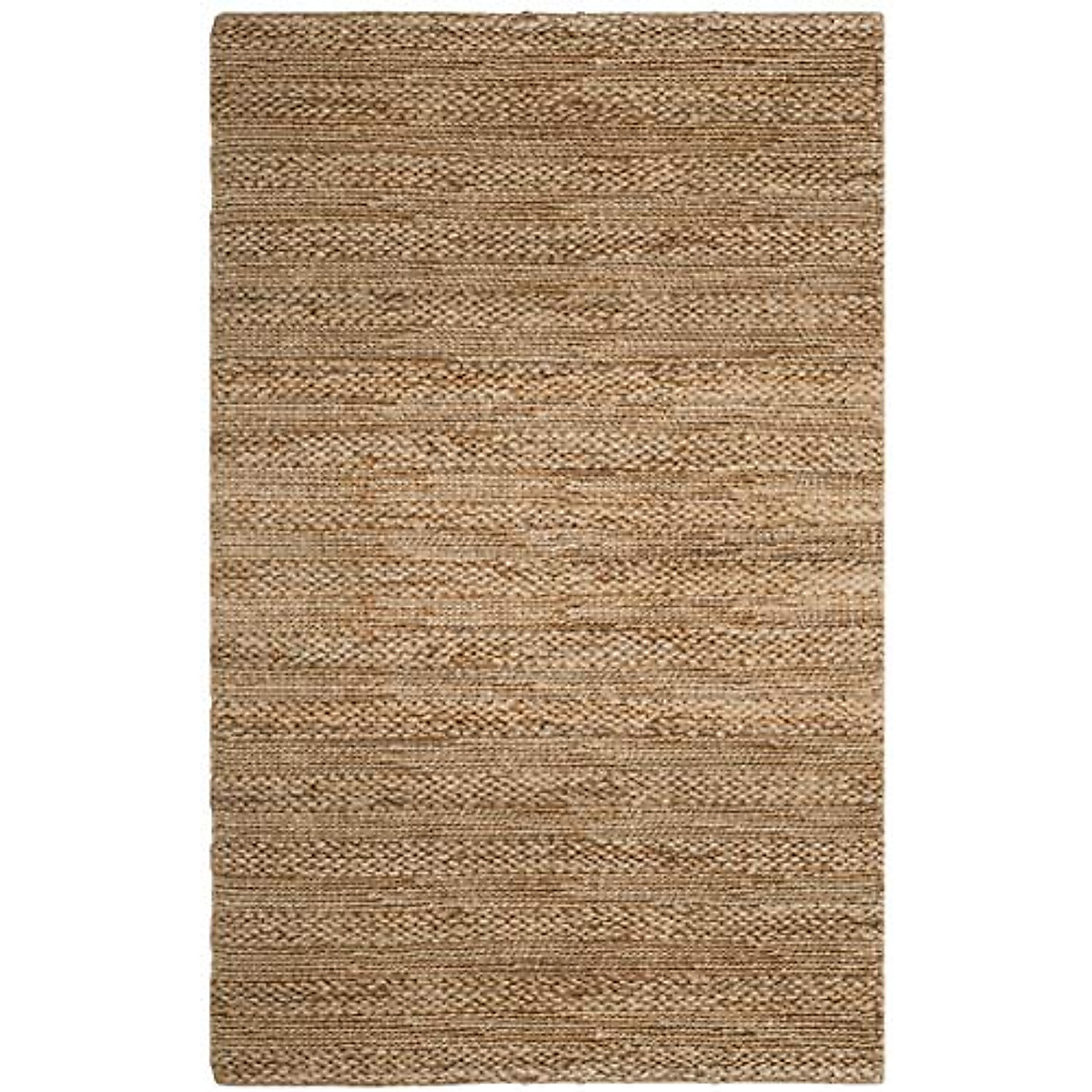 SAFAVIEH Natural Fiber Collection 5' x 8' Natural NF212A Handmade Braided Woven Jute Area Rug