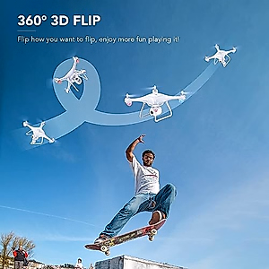 Potensic Upgraded P5 Drone with 2.7K Camera for Adults and Beginners, FPV Quadcopter Helicopter with Gravity Sensor, Trajectory Flight and 3D Flip, Altitude Hold, Headless Mode, 40 Mins Flight Time