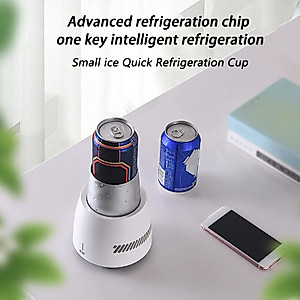 Beverage Mug Cooling Portable Mini Refrigerator Mini Desk Refrigerator Portable Mug for Beverage Cola Beer Wine Drink Chiller(#2)