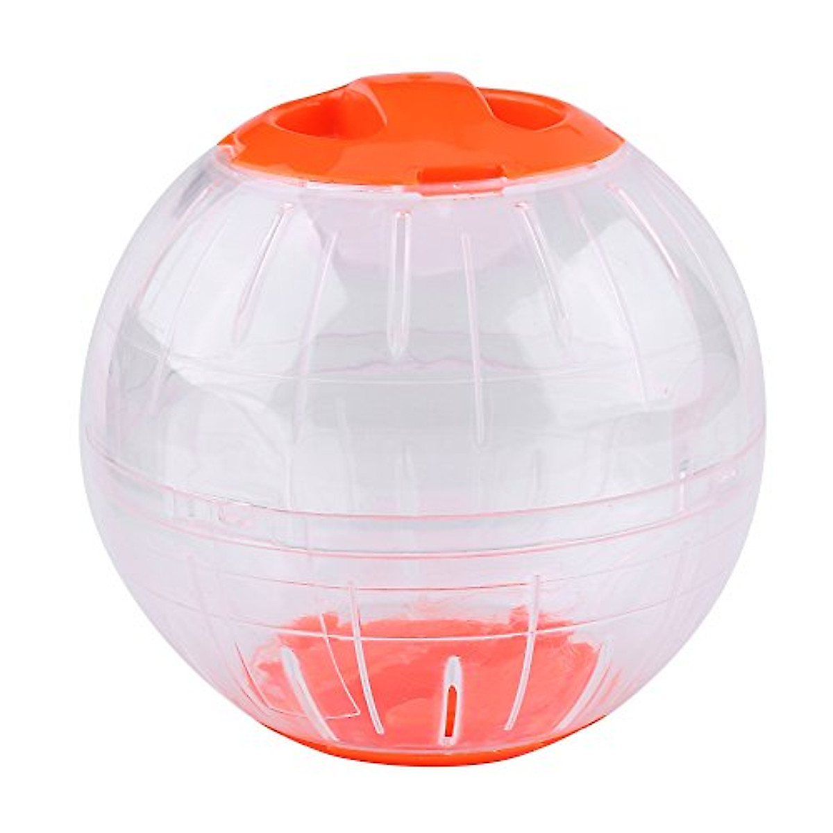 Hamster Exercise Ball,Delaman 4.7 inch Silent Hamster Mini Running Activity Exercise Ball, Toy Transparent Hamster Ball fo Hamster Running Activity (Orange)