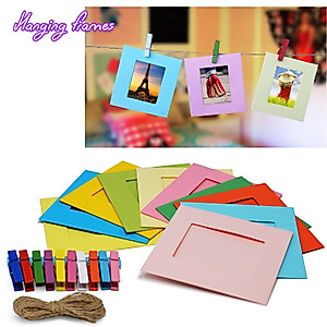 FujiFilm Instax Mini Camera Film - Polaroid Printer Film - 4 Pack of 20 | Total - 80 Photo Sheets, Paper Hanging Frames, Corner Stickers| for FujiFilm Instax Mini 11, 9 and 8 Fuji SP-1, SP-2