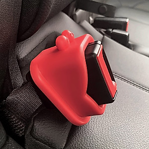 G Ganen 2-Pack Buckle Holder Compatible with Baby Seat - Keep Buckle in Upright Position and Makes Buckling Easier (Red)