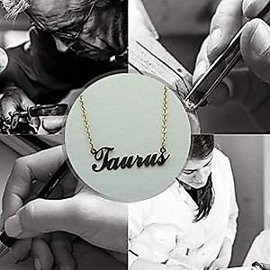 Flowshey Custom Name Necklace Personalized Gift Necklace 18K Gold Plated Nameplate Jewelry for Women