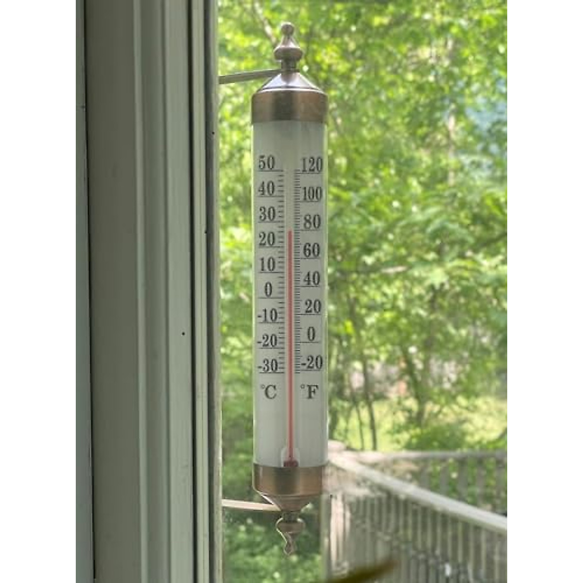 TERMOFLY 10.2 inch New Premium Steel Indoor/Outdoor Thermometer Waterproof Decorative
