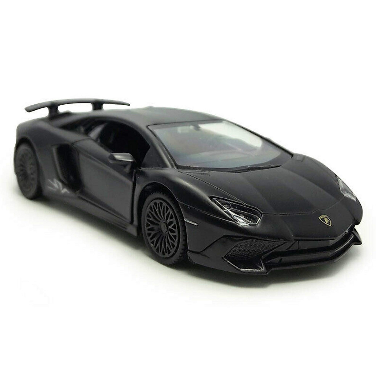 Lamborghini Matt Black Aventador LP 700-4 1:38 5" Pull Back Diecast Car