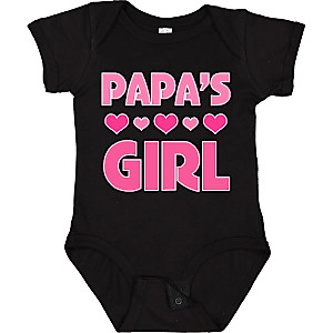 inktastic Papas Girl Granddaughter Baby Bodysuit Newborn 0040 Black 309ed