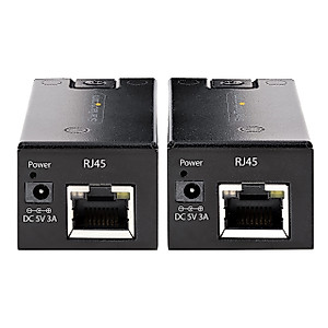 StarTech.com 150m (492ft) USB 2.0 Extender Over Cat5e/Cat6 Ethernet Cable, Externally Powered USB Extender via RJ45/Network Cable, USB Over Ethernet Cable Extender/Adapter (C15012-USB-EXTENDER)