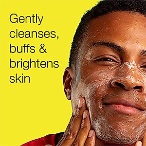 Clean & Clear Lemon Zesty Brightening Facial Scrub, Vitamin C, Lemon Extract & Gentle Micro-Scrubbies to Buff & Brighten Skin & Reduce Shine, Oil-Free Daily Face Cleansing Scrub, 4.2 Oz