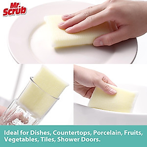 6 Pads All-Purpose Sponges Kitchen, Non Scratch Dish Sponge for Washing Dishes Cleaning Kitchen, Dish Cloths Rags Washcloths Dishcloths for Washing Dishes, Ideal for Kitchen, Bathroom, Mr. Scrub