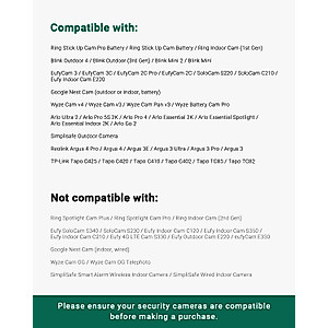 Holicfun Flexible Clip Mount with 15cm Gooseneck for Indoor and Outdoor Security Cameras, Compatible with Ring, Blink, Eufy, Google Nest, Wyze, Arlo, Simplisafe and Other Cameras - Black, 2 Pack