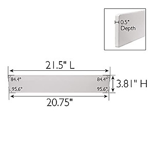 Design House 550905 Universal Cultured Marble Side Splash 21.5 inch, Solid White