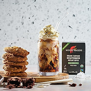 Mount Hagen 25 Count Single Serve Instant Decaf Coffee Packets - 2 Pack | Decaffeinated Organic Medium Roast Arabica Beans | Eco-friendly, Fair-Trade [2 x 25 sticks/1.76oz/50g]