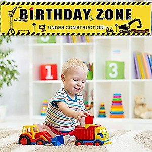 Construction Banner Dump Truck Birthday Banner Boys Birthday Party Decorations Construction Themed Party Supplies Dump Truck Digger Zone Photo Booth Props
