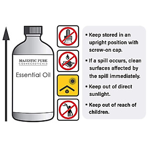 MAJESTIC PURE Peppermint Essential Oil | 100% Pure and Natural Peppermint Oil | Premium Grade Essential Oils for Hair Care, Home Diffusers, Aromatherapy, Massage and Humidifiers | 4 Fl Oz (Pack of 2)